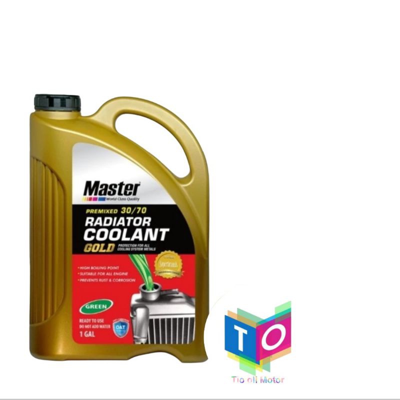 Jual Air Radiator Coolant Master Premiked Gold 30/70 Galon Cairan Air ...
