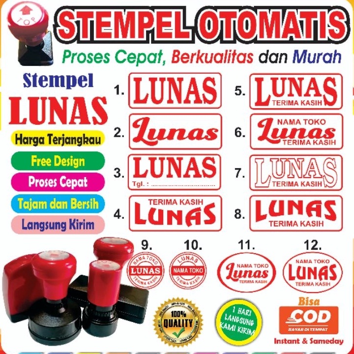 Jual FG2 STEMPEL LUNAS Stempel Otomatis Lunas | Shopee Indonesia
