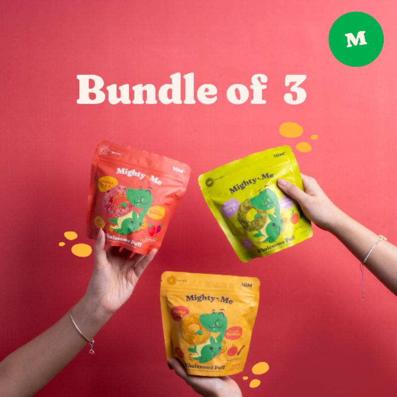 Jual MIGHTY ME Wholesome Puff 30gr Bundle of 3 Isi 3 Varian - Cemilan ...