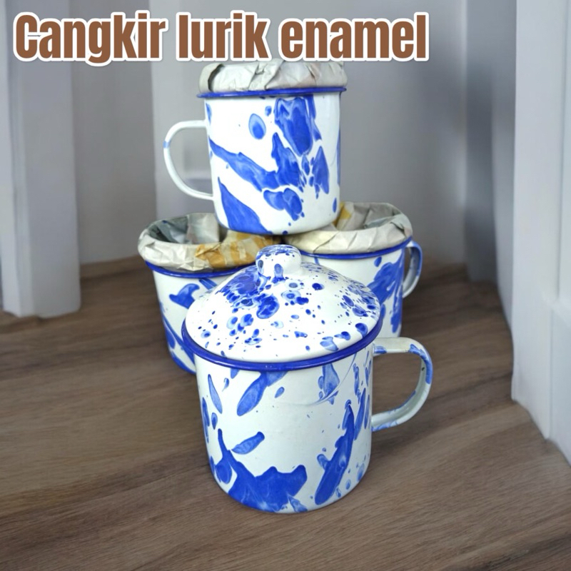 Jual cangkir Mug blurik lorek lurik enamel lorek 10 TB jadul | Shopee ...