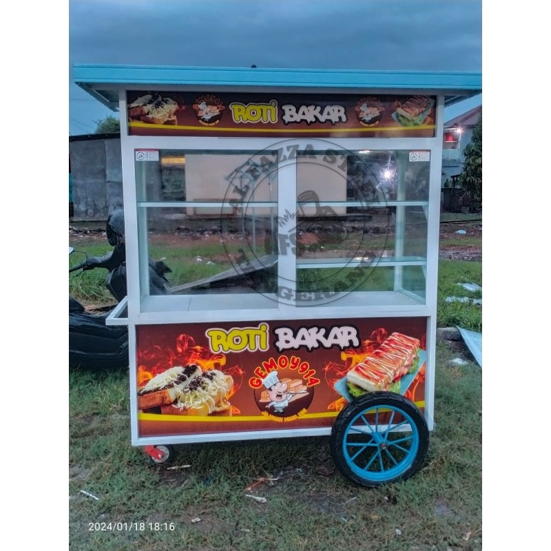 Jual gerobak jualan gerobak dorong gerobak roti bakar | Shopee Indonesia