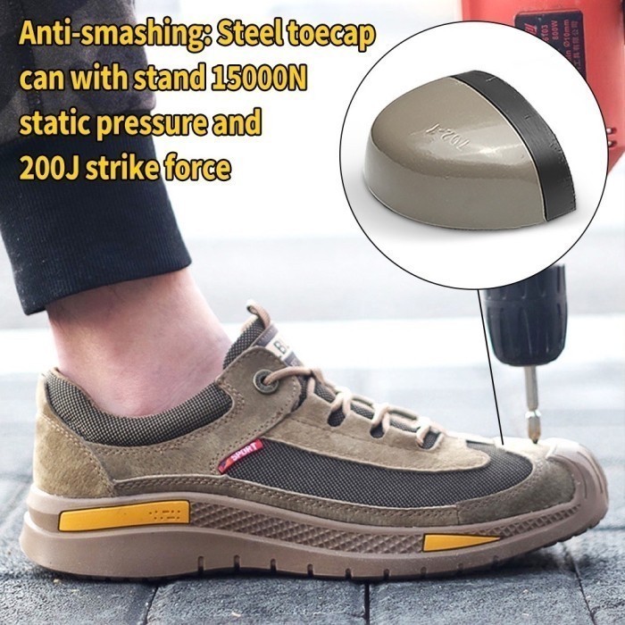 Jual Grizle Sepatu Safety Ujung Besi / Composite, Safety Shoes Pria ...