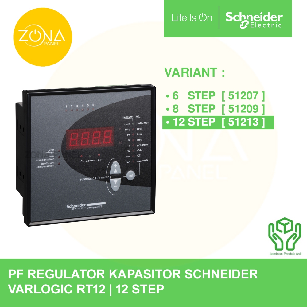 Jual PFR REGULATOR KAPASITOR SCHNEIDER VARLOGIC RT12 12STEP - 51213 ...