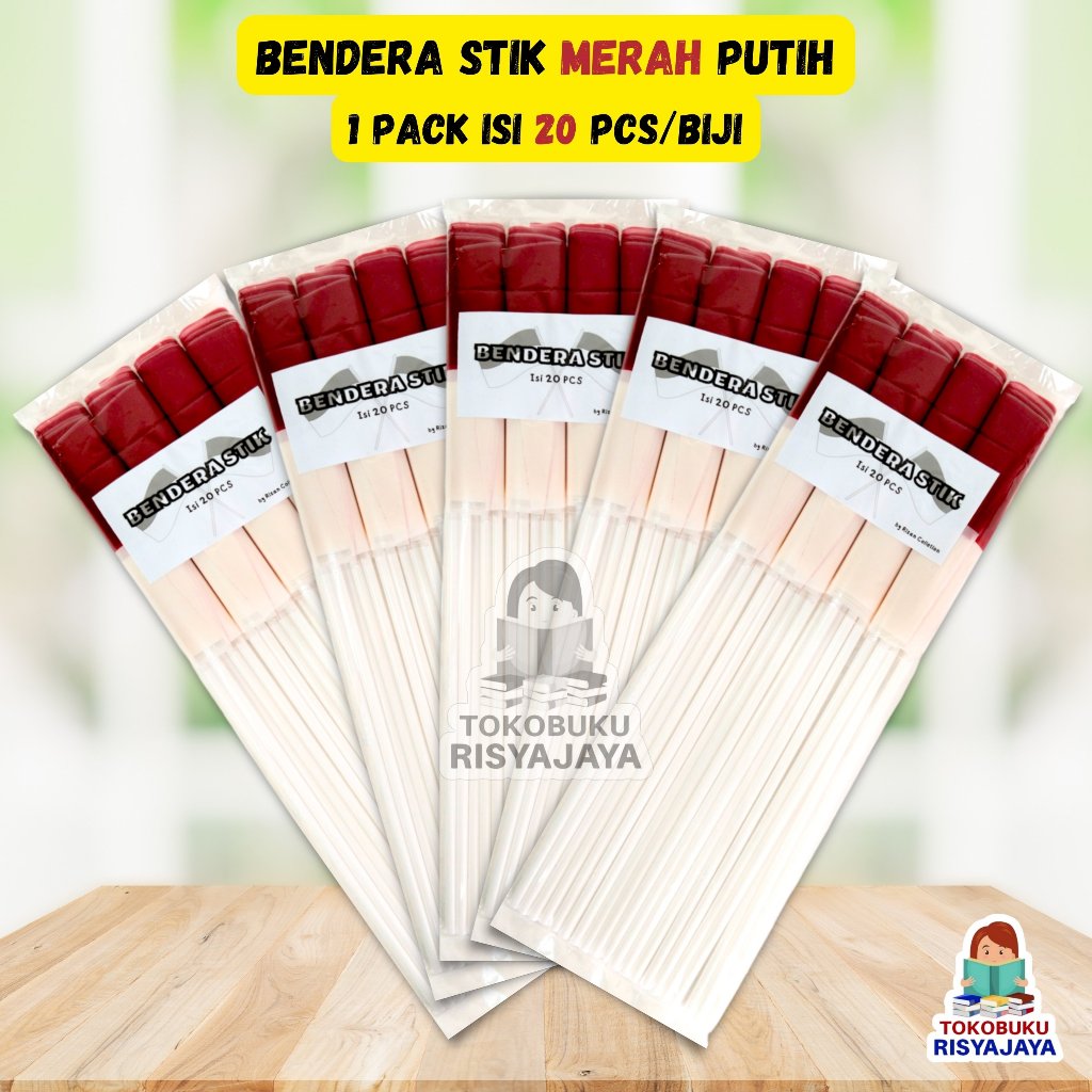 Jual Bendera Stik Merah Putih (1 Pack Isi 20 PCS) | Shopee Indonesia