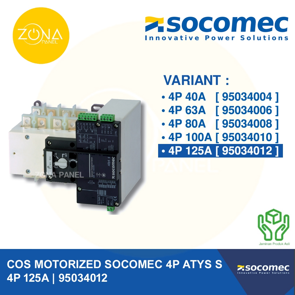 Jual COS CHANGE OVER SWITCH MOTORIZED SOCOMEC ATYS S 230V 4P 125A 95034012 | Shopee Indonesia