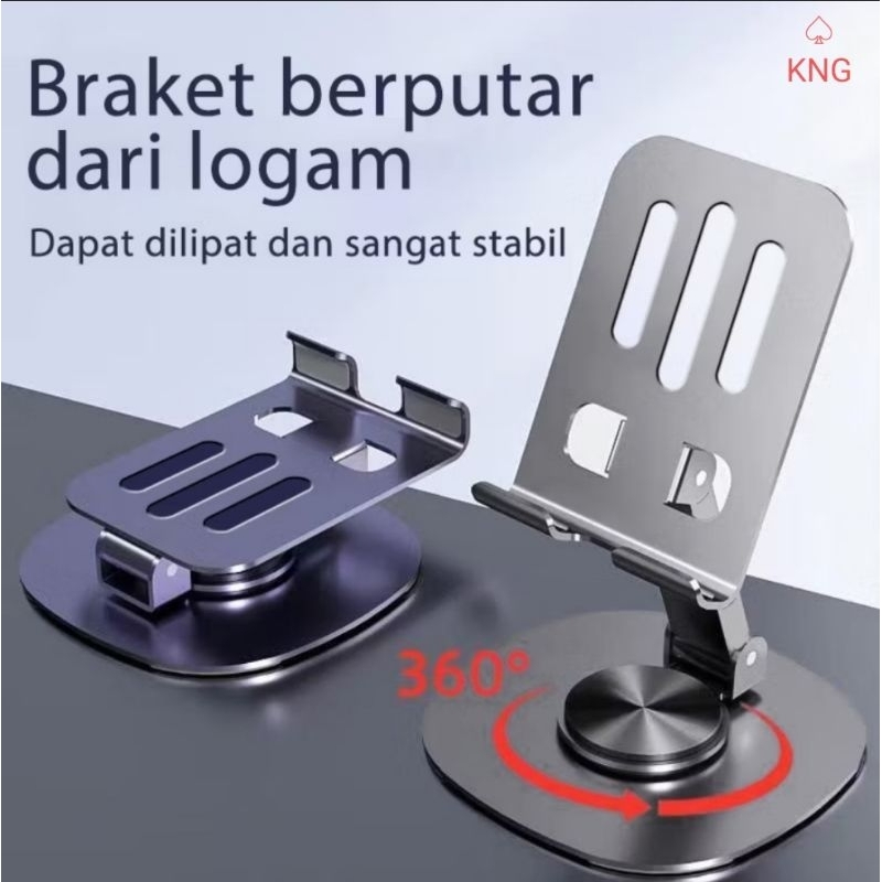 Jual Stand Holder HP Full Metal Kuat Untuk Tablet dan Phone Rotasi 360 ...