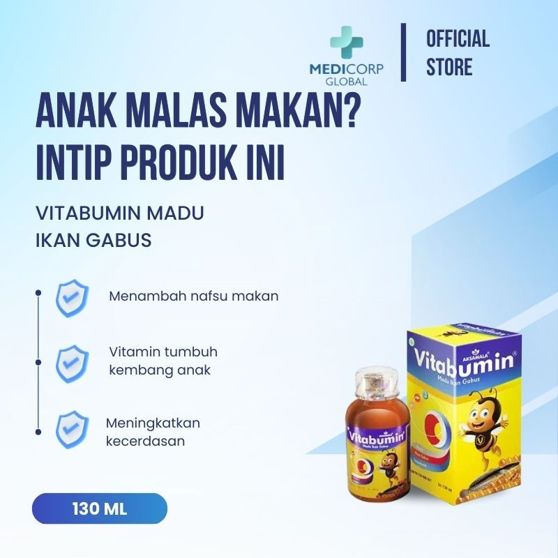 Jual [MEDICORP] Vitabumin vitamin anak madu ikan gabus temulawak penambah nafsu makan dan ...