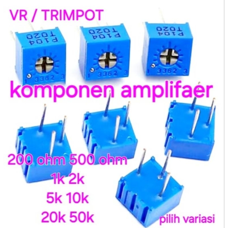 Jual trimpot vr 1k 2k 5k 10k 20k 50k 200 ohm 500 ohm original | Shopee ...