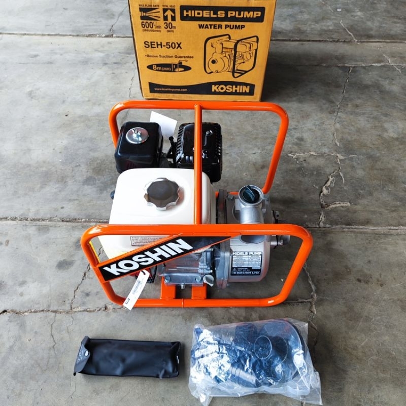 Jual Honda GX120 Koshin SEH-50X Mesin Water Pump Alkon Pompa Sedot Air Irigasi Sawah 2" inch dim ...
