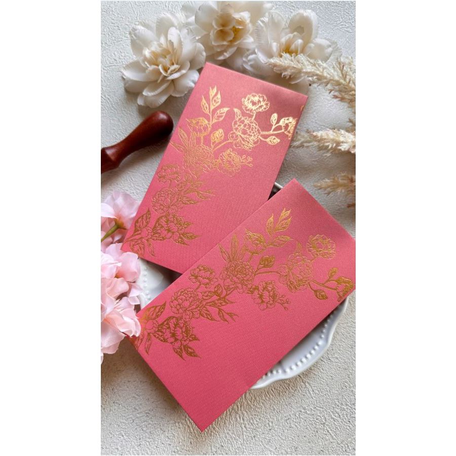 Jual Angpau Premium Peony Flower Orchid Paper Color Red | Shopee Indonesia