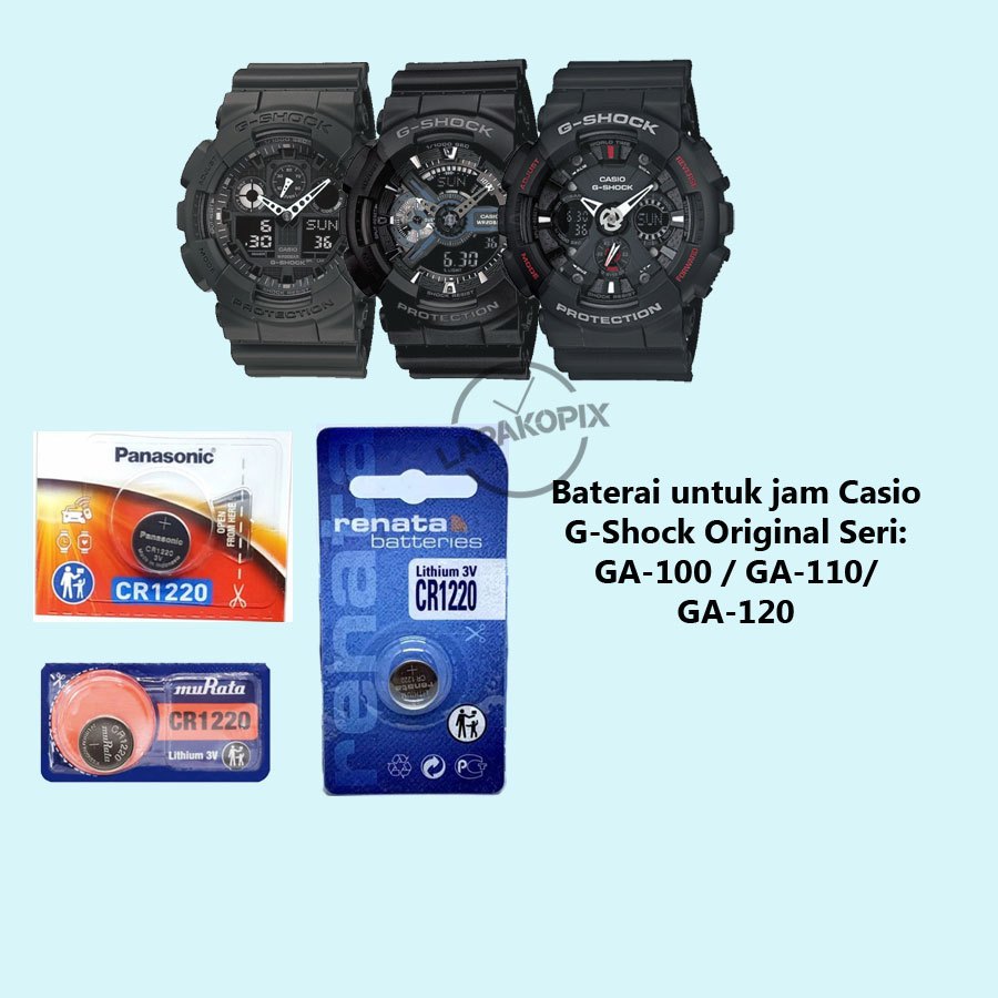 Jual Baterai Jam Tangan Casio Gshock GA-100 GA-120 GA-120 Original Batu ...