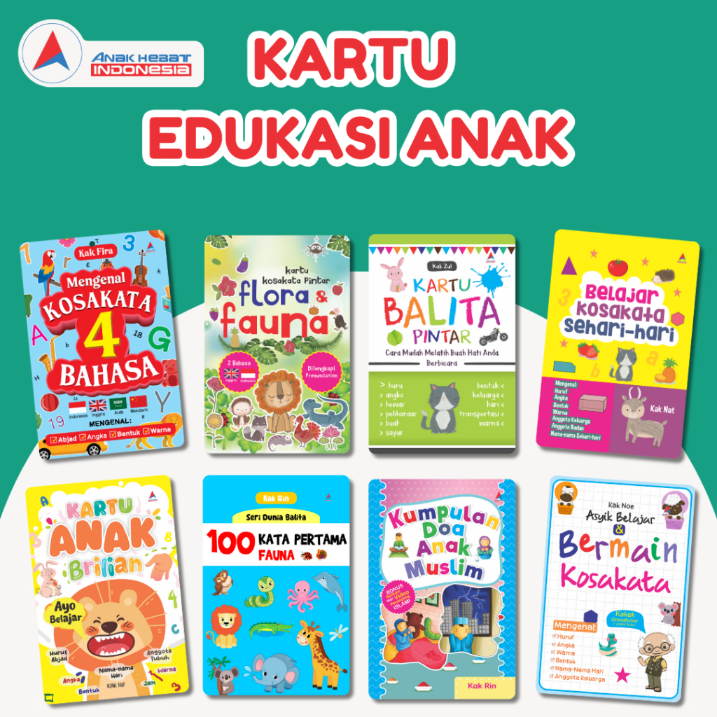 Jual Kumpulan Kartu Edukasi Anak Balita TK & Paud Termurah - Anak Hebat ...