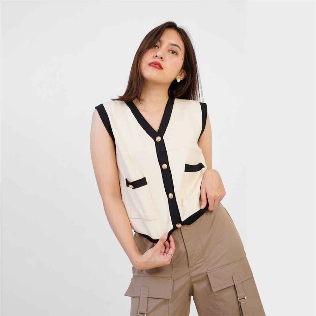 Jual Vest Rajut Knit Vest Rompi Rajut - EightwearFashion | Shopee Indonesia