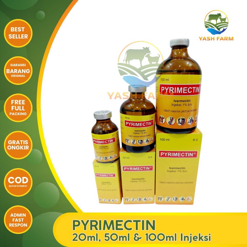 Jual PYRIMECTIN INJEKSI OBAT KURAP ANTI EKTO DAN ENDOPARASIT | Shopee ...