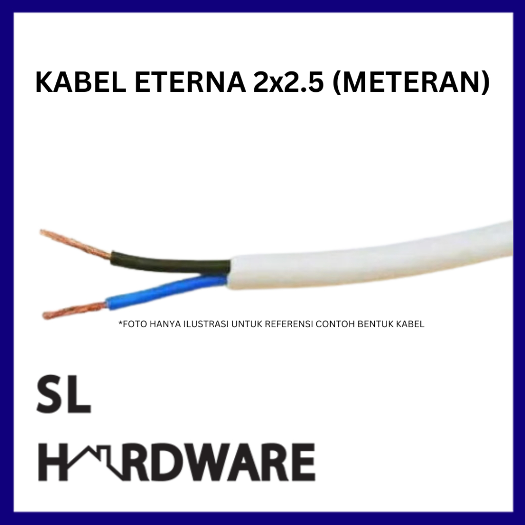 Jual Kabel Listrik Eterna 2x2.5 NYM Per Meter Kabel Listrik 2x2.5 Meteran Ecer | Shopee Indonesia