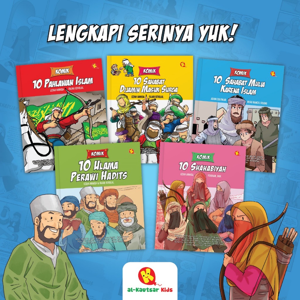 Jual Paket Lengkap Komik: 10 Sahabat Mulia Karena Islam, 10 Pahlawan ...