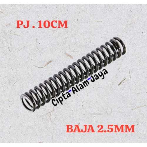 Jual Per Spring Tekan 2.5 mm Baja Panjang 10 cm | Shopee Indonesia