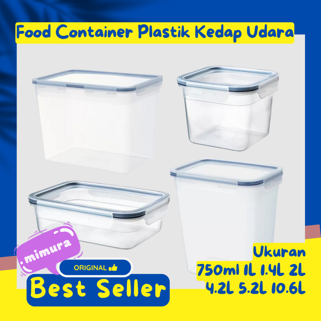 Jual Food Container Wadah Kotak Tempat Penyimpan Makan Kedap Udara IKE ...