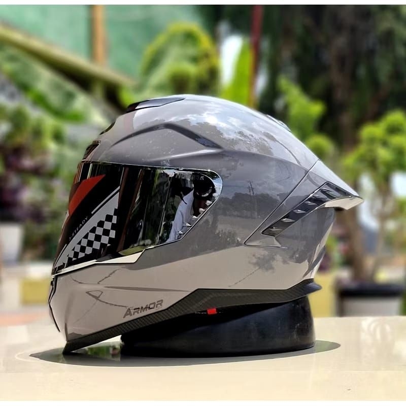 Jual Helm Full Face JS ARMOR Z Grey Stone Gloss | Shopee Indonesia
