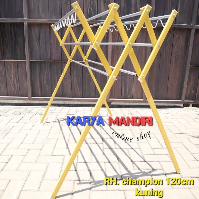 Jual Jemuran Handuk Lipat Aluminium Jumbo Champion 120 Cm Kuning ...