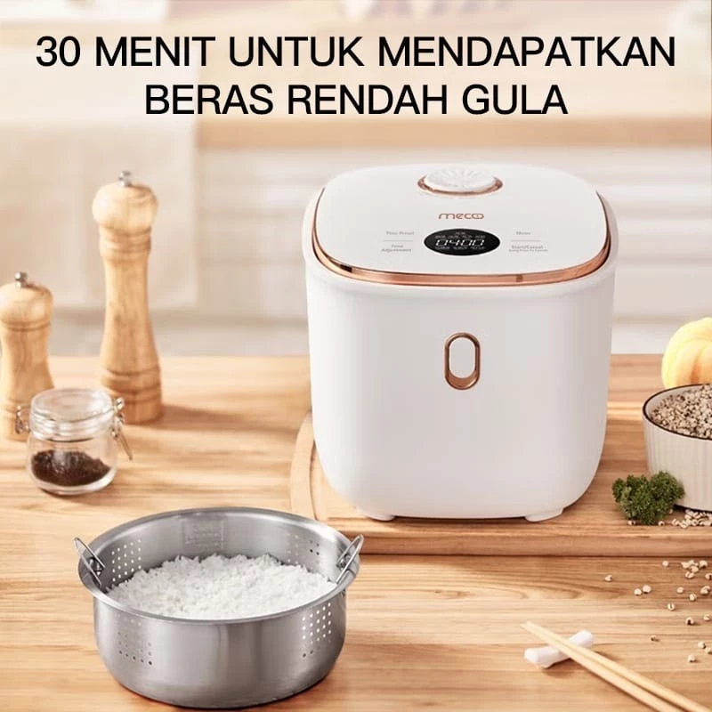 Jual Mecoo Aesthetic Rice Cooker Low Carbo Low Sugar 400 Low Watt 1.5L / 1,8L Digital - GARANSI ...