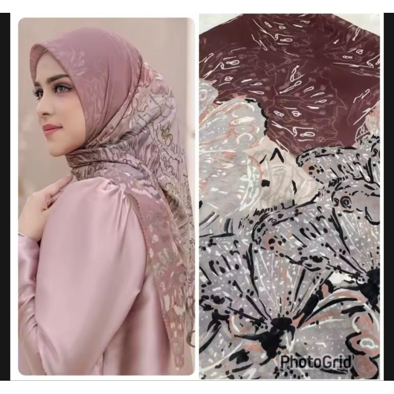 Jual Deenay motif/segi empat denay/jilbab motif terbaru/hijab segi ...