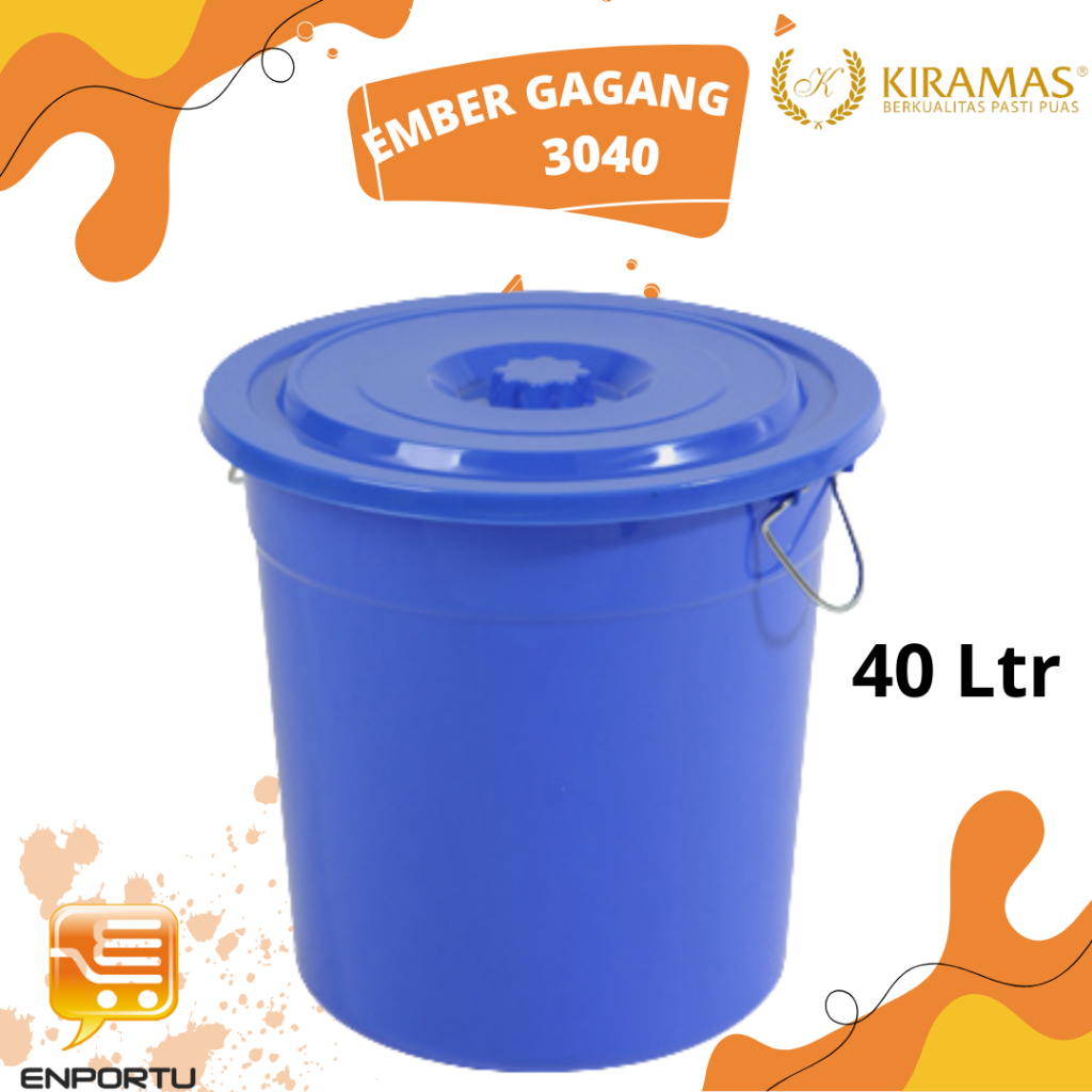 Jual Kiramas Ember Gagang Nikel 40 Liter 3040/ Ember Besar dengan Tutup ...