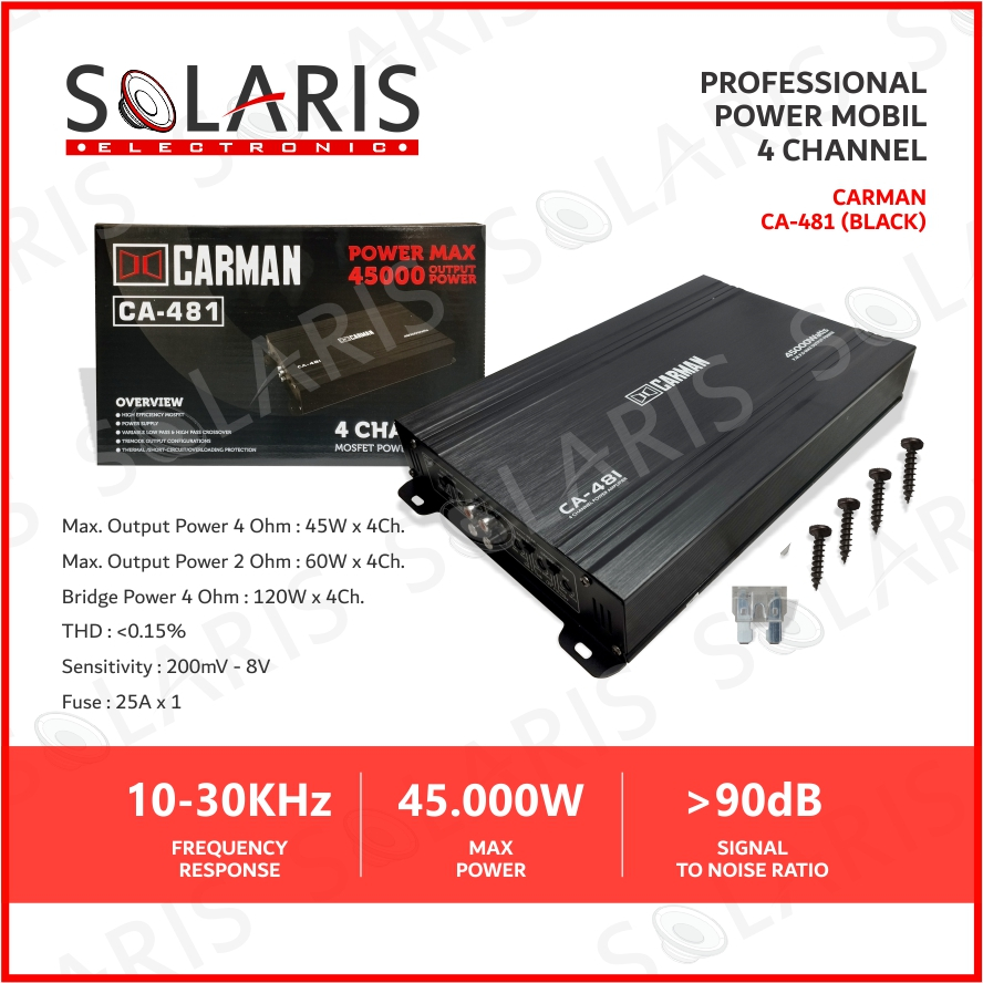 Jual POWER MOBIL 4 Channel 45000 Watt CARMAN CA-480 / CA-481 | Shopee Indonesia