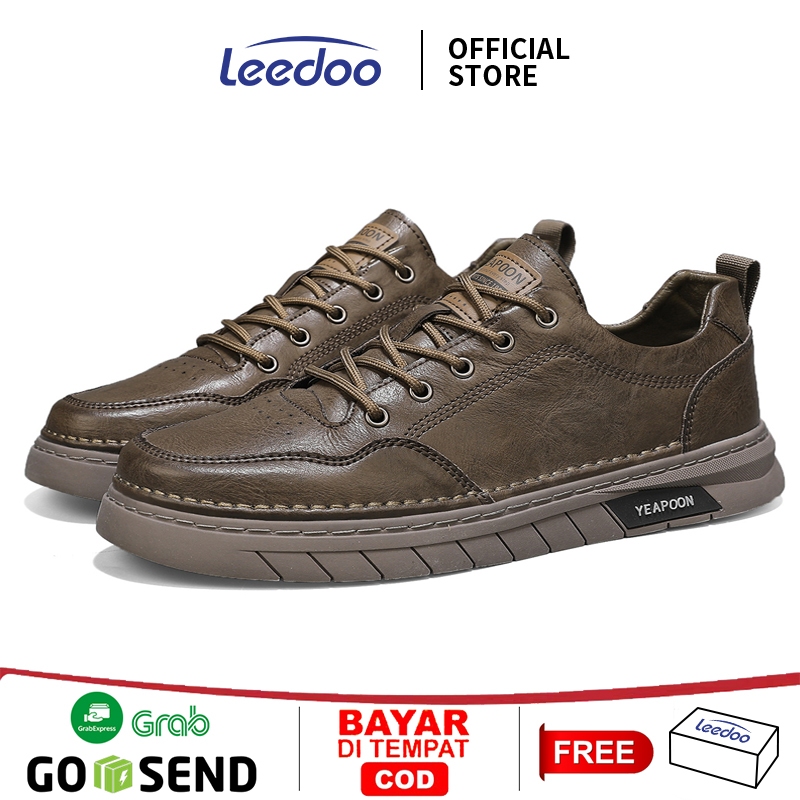 Jual Leedoo Sepatu Pria Formal Sepatu Sneakers Pria Casual Sepatu Kulit Fashion Kekinian Sepatu ...