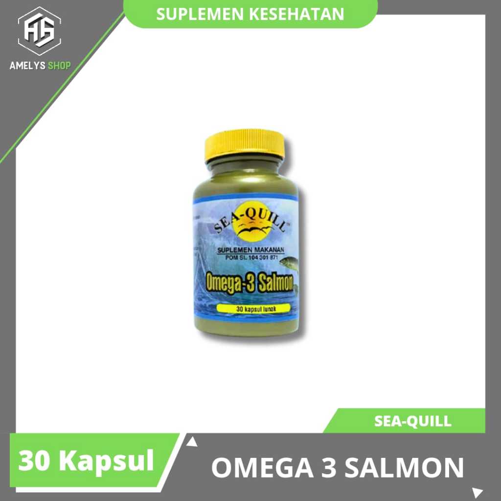 Jual Sea Quill - Omega 3 Salmon (100 Kapsul Lunak & 60 Kapsul Lunak ...