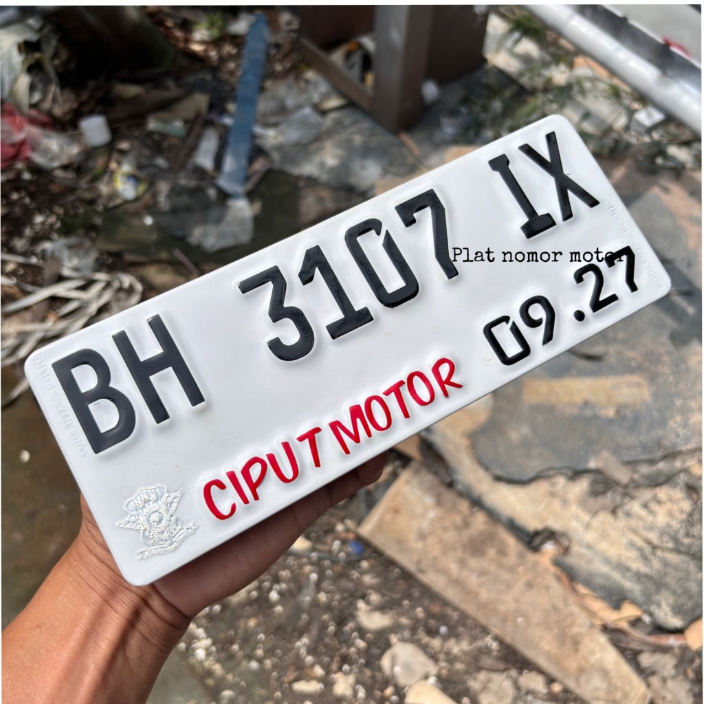 Jual Cetak Nomor Motor Baut Tanam Lipat timbul custom ukuran kecil ...