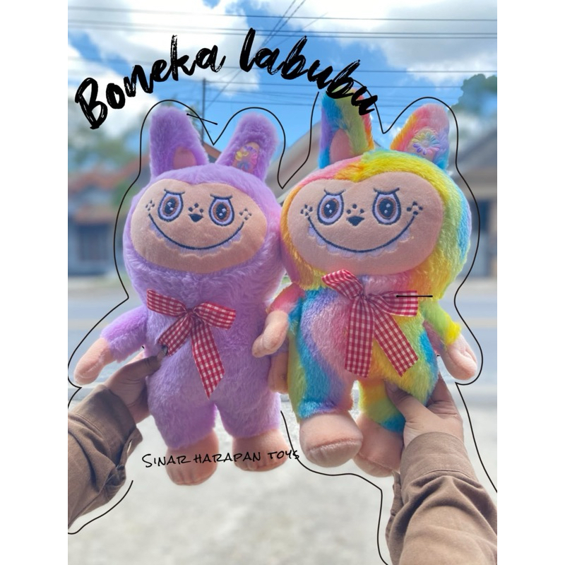 Jual Boneka labubu besar pelangi/polos /labubu viral | Shopee Indonesia