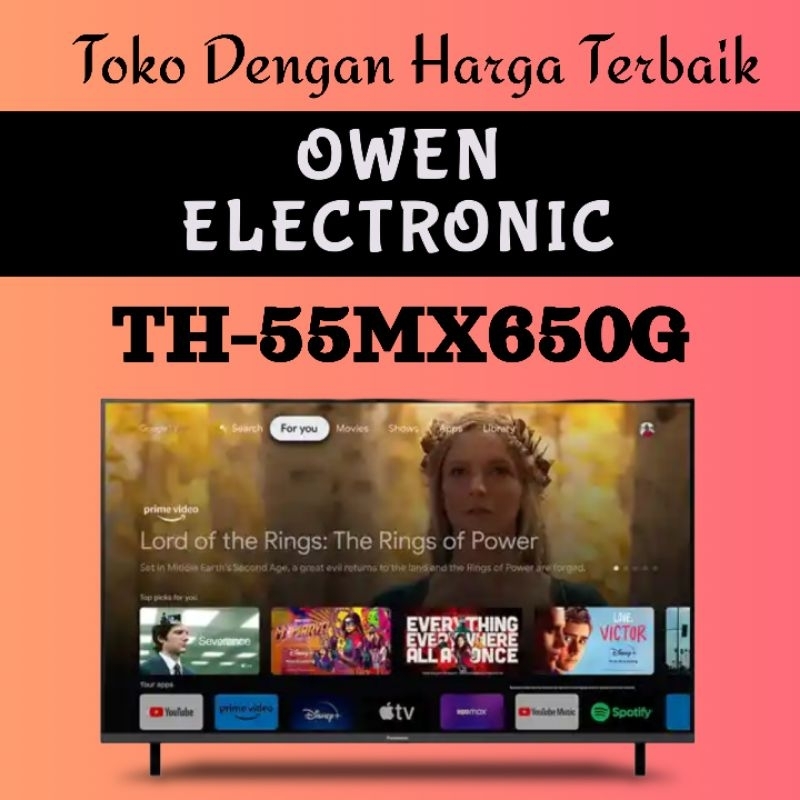 Jual PANASONIC 55 inch 4K HDR GOOGLE SMART TV TH-55MX650G | Shopee ...