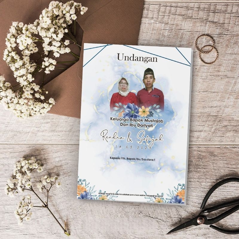 Jual Undangan Custom Elegan/Cantik/Kece model tipe W026 | Shopee Indonesia
