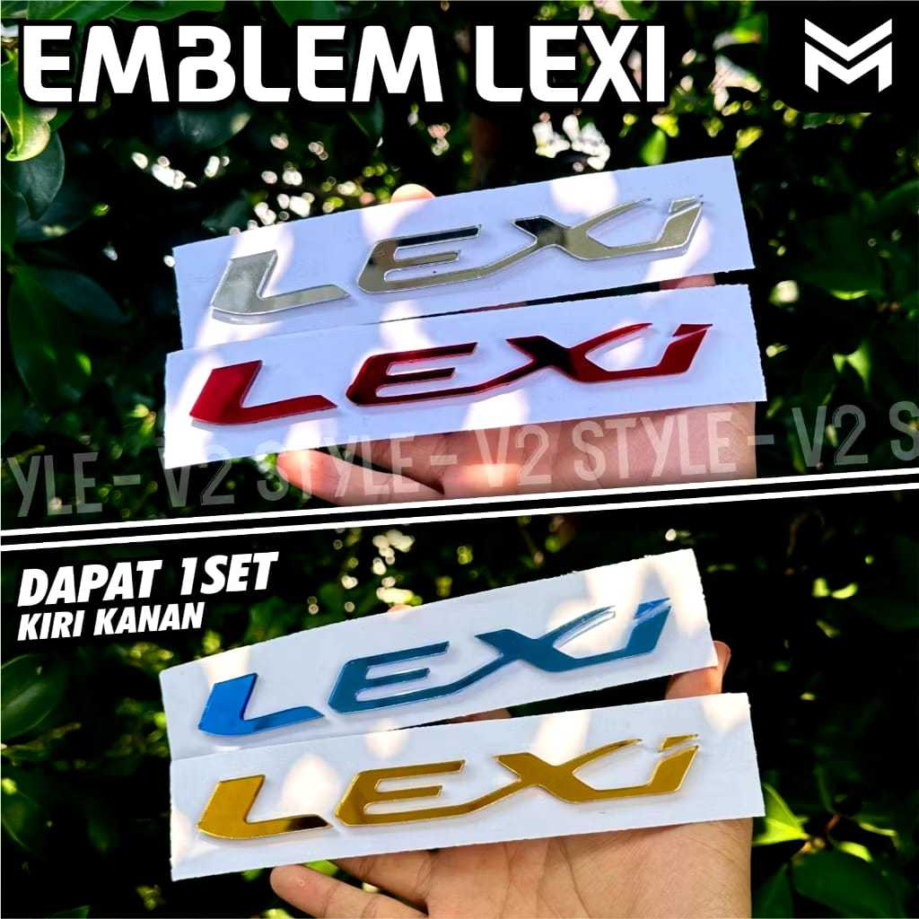 Jual Emblem Motor Lexi Stiker Logo Tulisan Timbul 3D 2PCS | Shopee ...