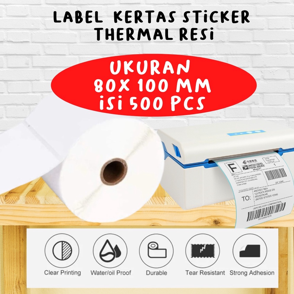 Jual Kertas Label Barcode 8x1mm Stiker Label Thermal 8mm 5 PCS ART JM7 ...