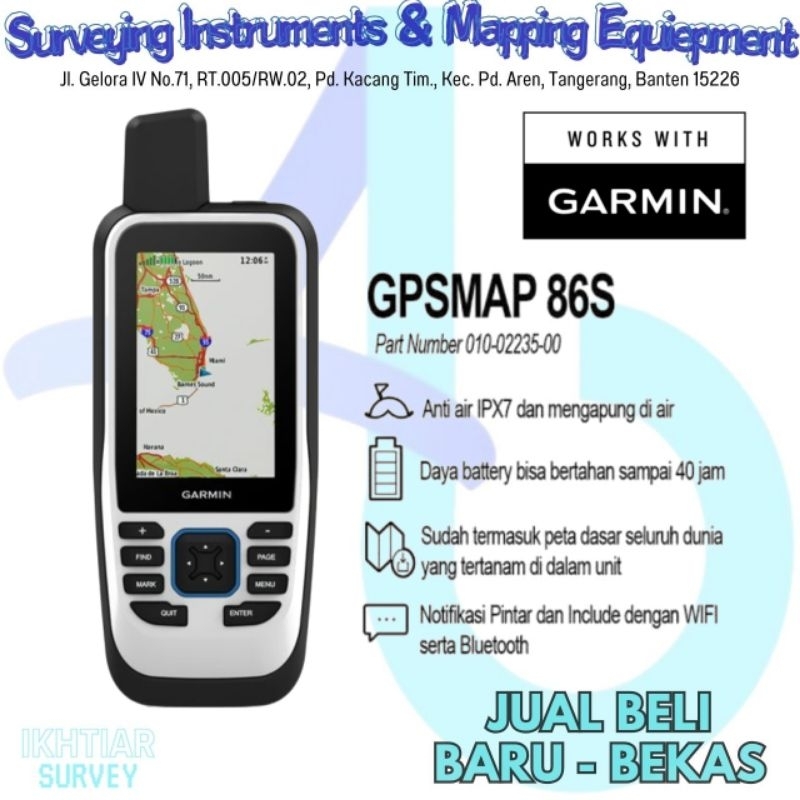 Jual Garmin GPS Map 86 Generasi terbaru GPS 86s untuk Maritime dan ...
