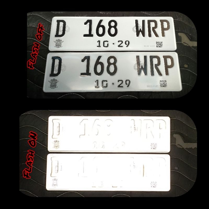 Jual Plat Mobil FULL Reflektif Barcode Warna putih font terbaru ...