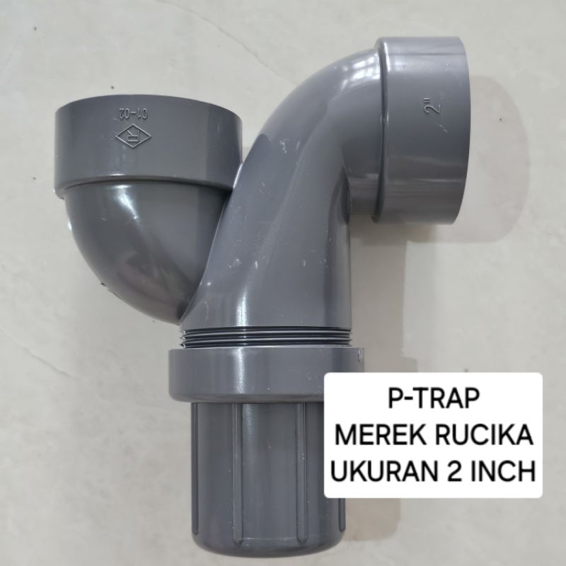 Jual P-Trap Leher Angsa 2 Inch D PVC Rucika | Shopee Indonesia