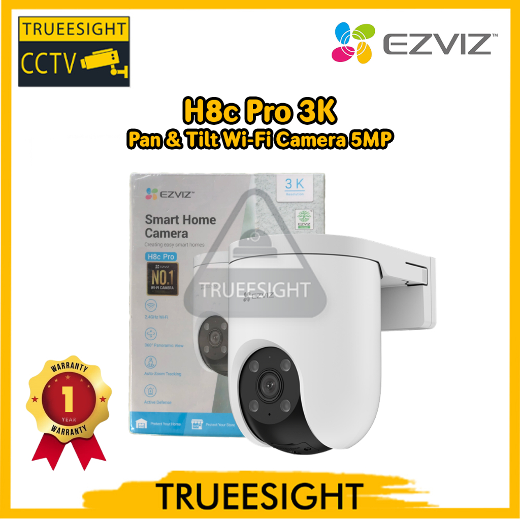 Jual EZVIZ H8c Pro 3K Pan & Tilt Wi-Fi Camera 5MP | Shopee Indonesia