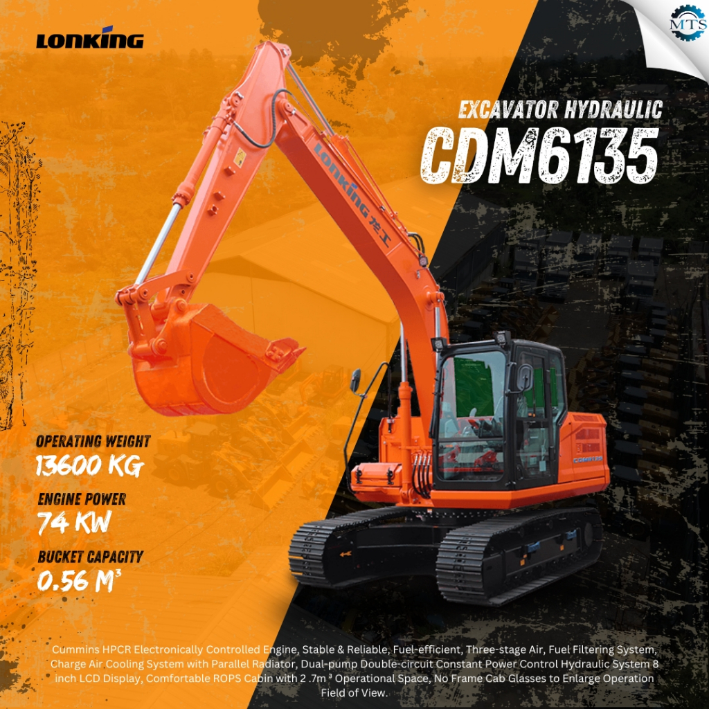 Jual EXCAVATOR LONKING Tipe Exca CDM6135 Mesin Kapasitas 13 ton ...