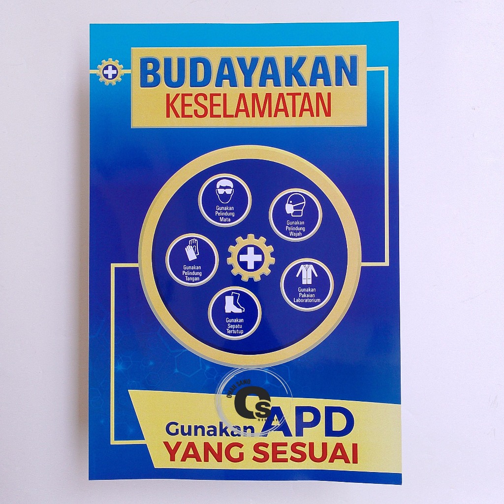 Jual Poster Budayakan Keselamatan Kerja - K3 - Gunakan APD Yang Sesuai ...