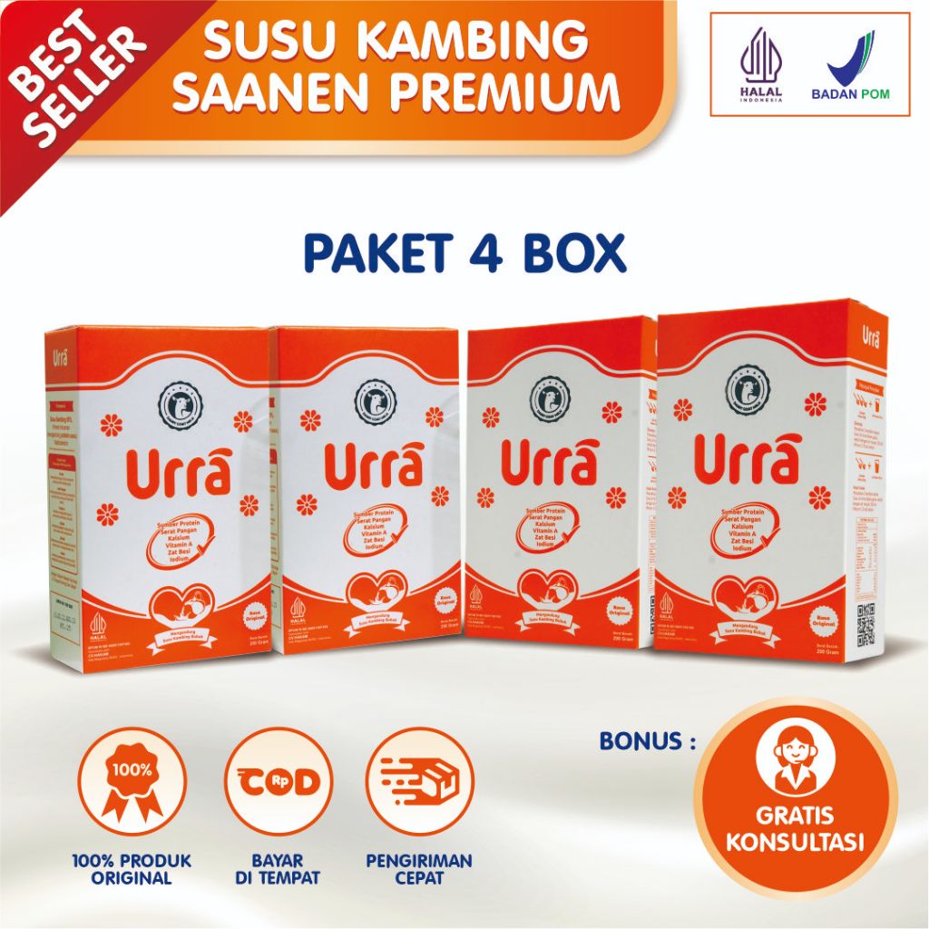 Jual Susu Kambing Urra Original Saanen Premium Penambah Berat Badan ...