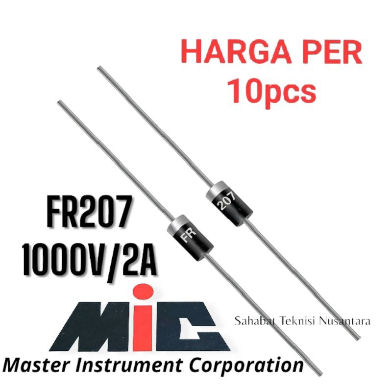 Jual @10pcs Dioda 2A | DIODA FR 207 | DIODA FR207 2A1000V | Shopee ...