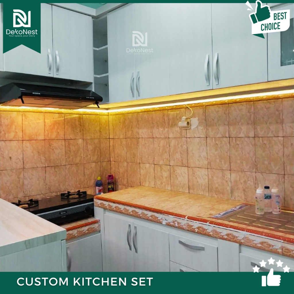 Jual Dekonest Kitchen Set Gantung 3 Pintu Custom HPL TACO Multiplek ...