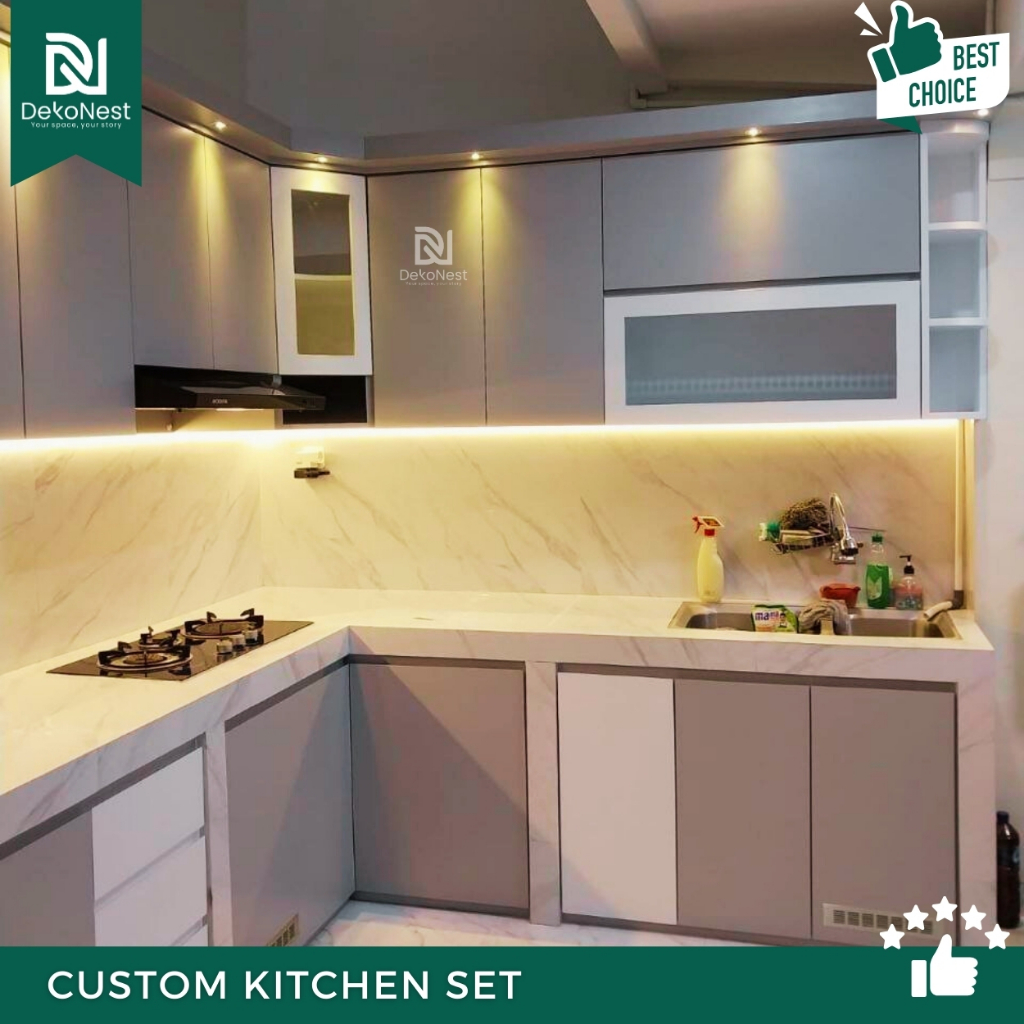 Jual Dekonest Rak Dapur Tempel Dinding Minimalis HPL TACO Multiplek ...