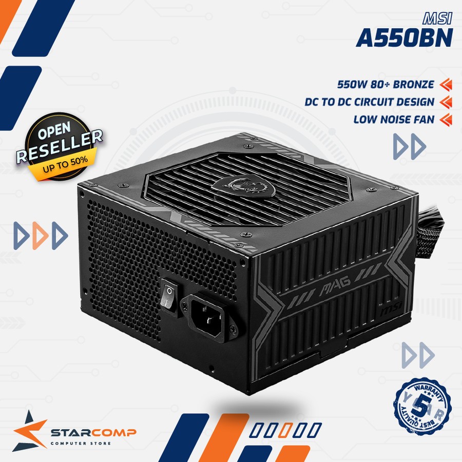Jual MSI MAG A550BN PSU 550 A 550 BN 80+ Bronze Power Supply 550W ...