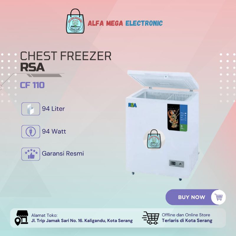 Jual Chest Freezer RSA CF 110 | Shopee Indonesia