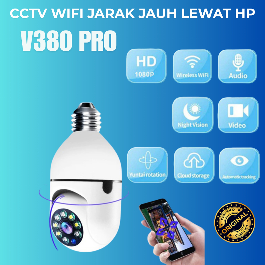Jual V380 PRO CCTV WiFi Outdoor 1080P IP Camera Full HD, Pantau via HP ...