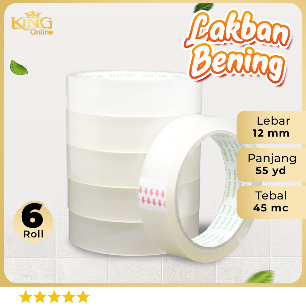 Jual 6 PCS Lakban Solatip 24 MM X 72 Y Merk Online Tape Kualitas Nachi ...